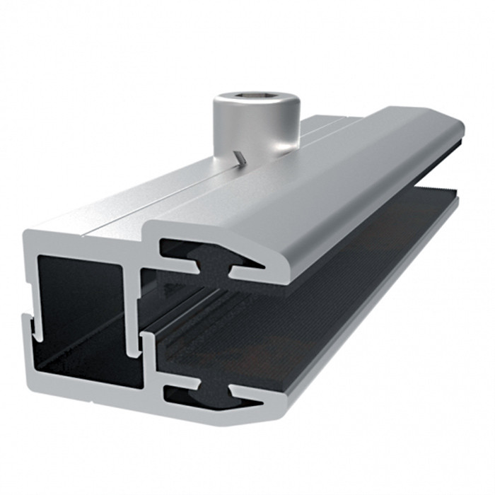 Aluminum Alloy Solar Panel Clamps Extrusion Profile Frame Bracket Double Glass Module Solar