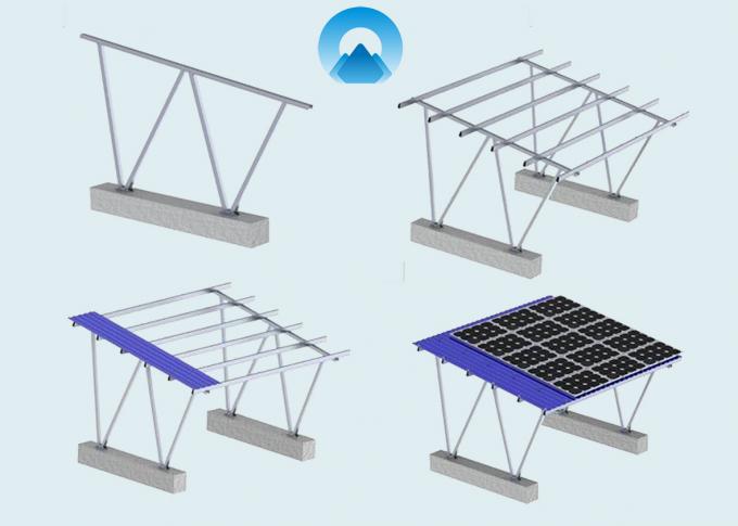 Solar Parking Lot Anodized Aluminum PV Mounting Structures Solar Parking Lot Anodized Aluminum PV Mounting Structures