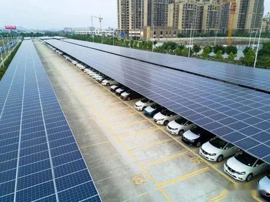 Double Row Solar Car Parking SS304 Carport Solar Mounting Structure ...
