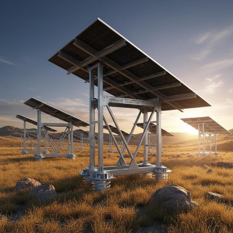 Height Clearance 8 To 15 Typical Solar Panel Ground Mounting Systems ...
