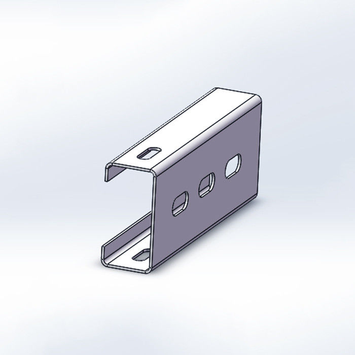Galvanized Gi Steel C Shaped Channel , Solar Energy System Panel Rack C ...