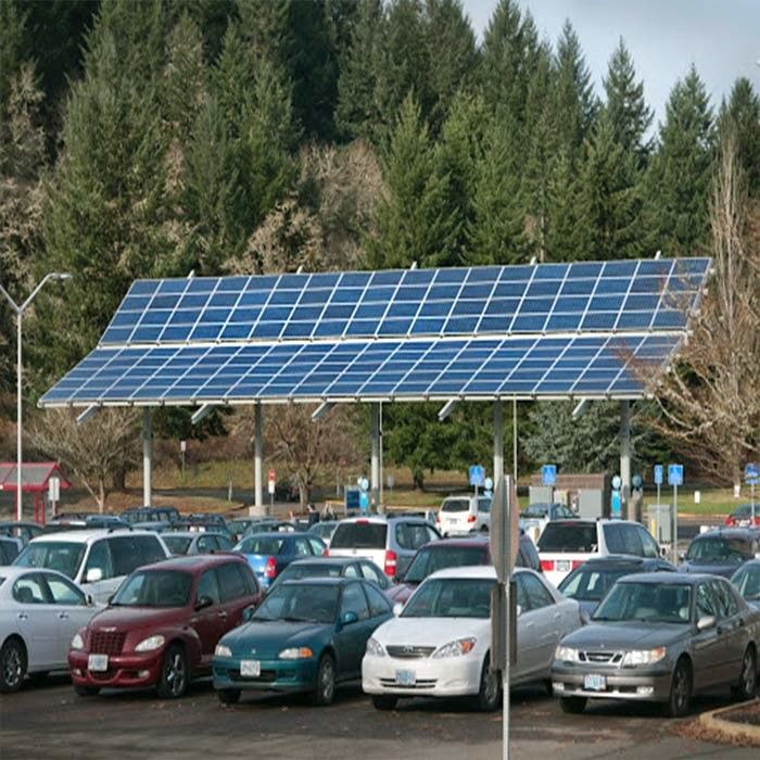 2.5m Height Anti Corrosion Residential Solar Car Parking Shed