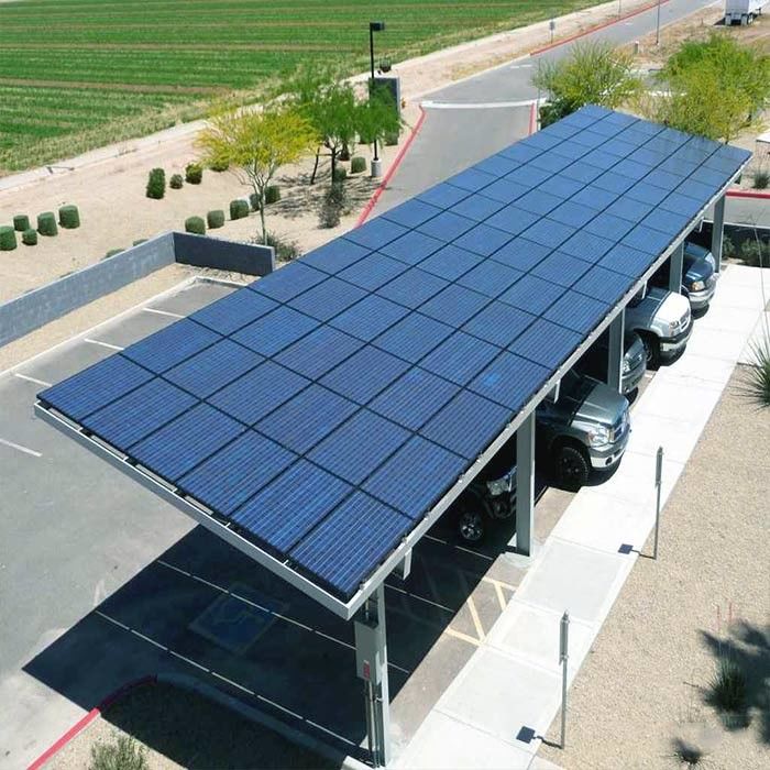 5deg Galvanized Carport Solar Panel Mounting Structures