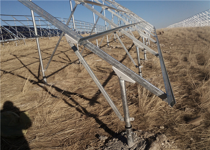 Ground Galvanized Steel Profile Solar Panel Mounting Structure Single ...