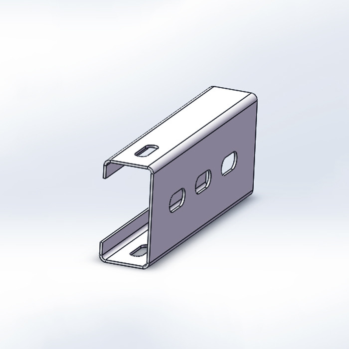 Galvanized Gi Steel C Shaped Channel , Solar Energy System Panel Rack C ...