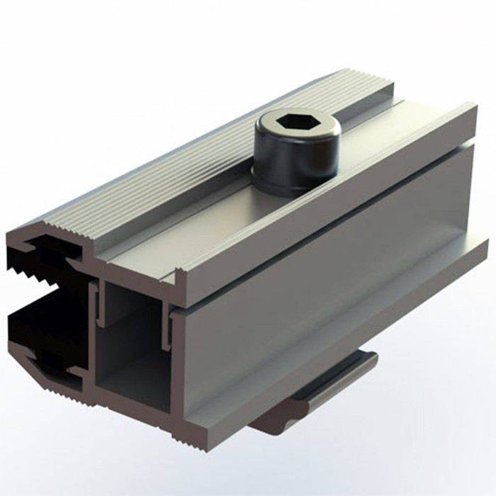 Aluminum Alloy Solar Panel Clamps Extrusion Profile Frame Bracket Double Glass Module Solar
