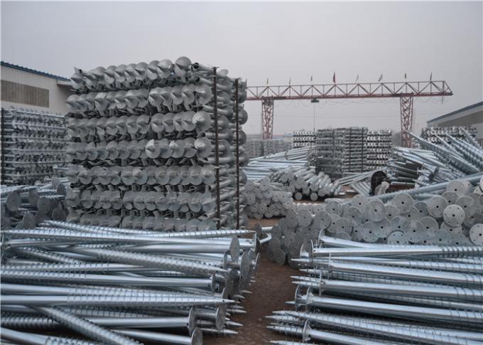 3~3.5mm Thickness Helical Screw Piles Steel Foundation Ground Screw ...