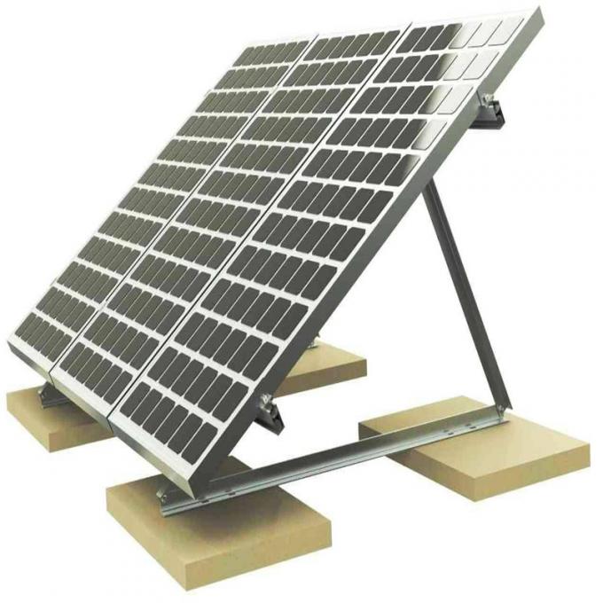 HDG Aluminium Solar Panel Mounting System , Concrete Basement Solar PV ...