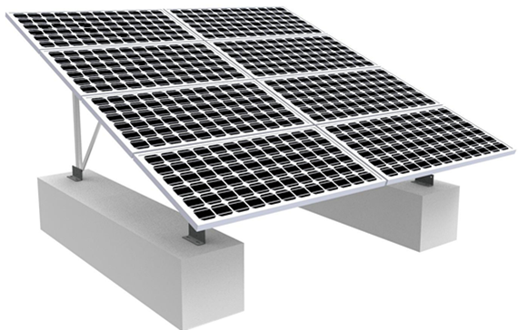 PV Solar Panel Roof Mounting Systems Concrete Base Anodized HDG Surface ...