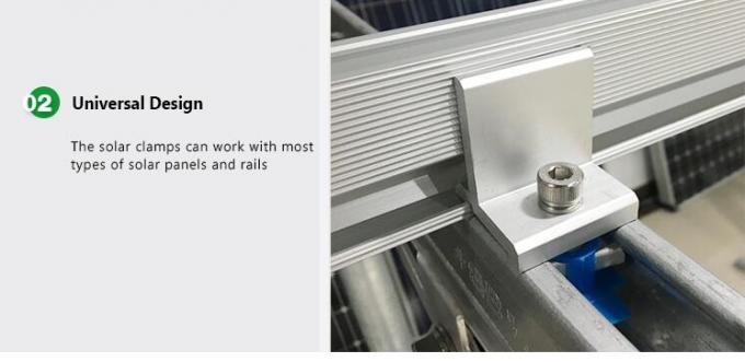 Hot Dip Steel Sandwich Inclined Frameless Solar Panel Roof Mounting Systems