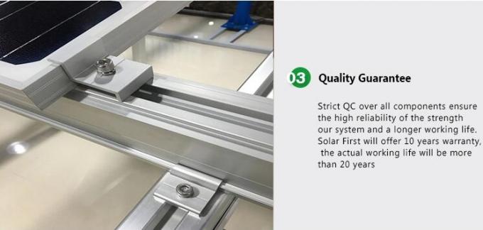 Hot Dip Steel Sandwich Inclined Frameless Solar Panel Roof Mounting Systems