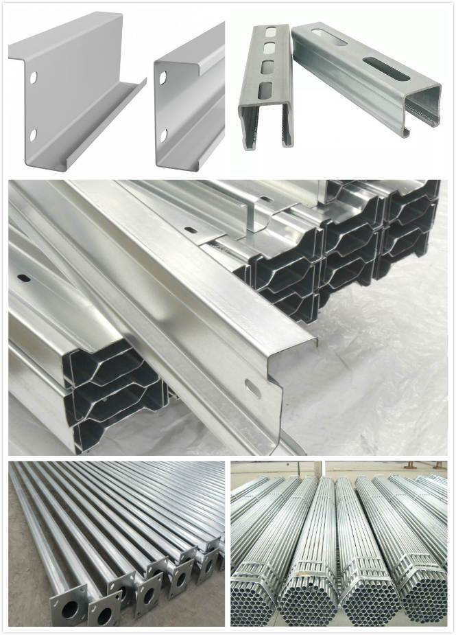 C U Section Galvanized Steel Profile For PV Plant Project